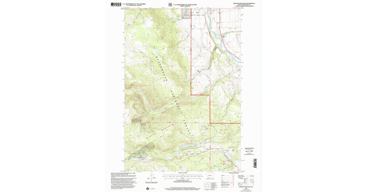 1997 Map of Granite Mountain, Madison County, MT — High-Res | Pastmaps