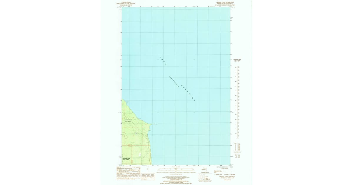 1985 Map of Granite Point, Marquette County, MI — High-Res | Pastmaps