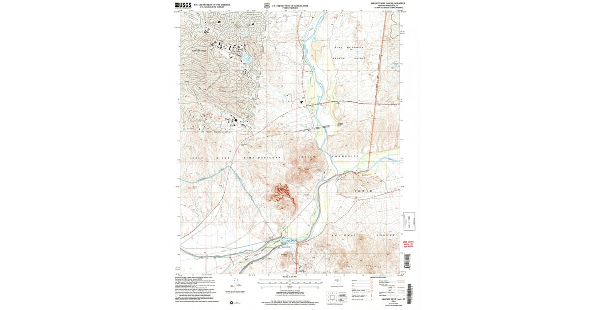 2004 Map of Granite Reef Dam, Maricopa County, AZ — High-Res | Pastmaps