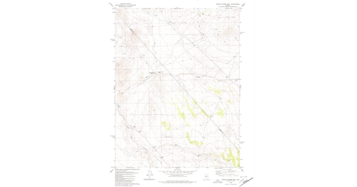 1980 Map of Granny Goose Well, Nye County, NV — High-Res | Pastmaps