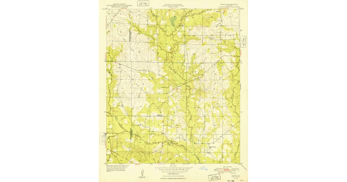 1948 Map of Grant, Allen Parish, LA — High-Res | Pastmaps