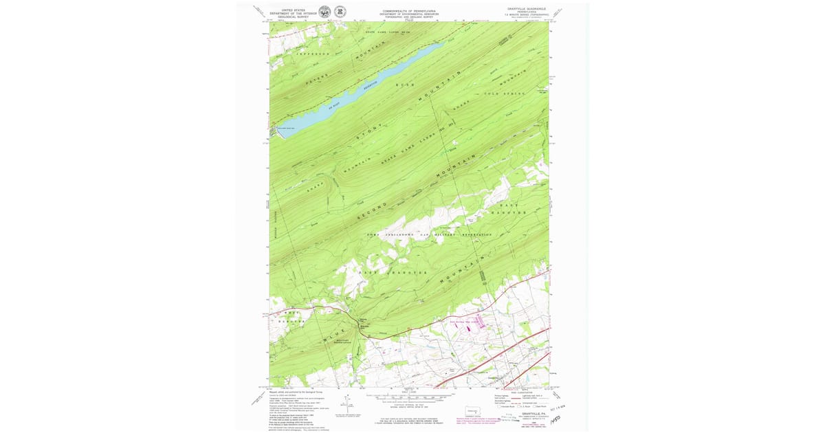 1969 Map of Grantville, Dauphin County, PA — High-Res, 1979 Print #2 ...