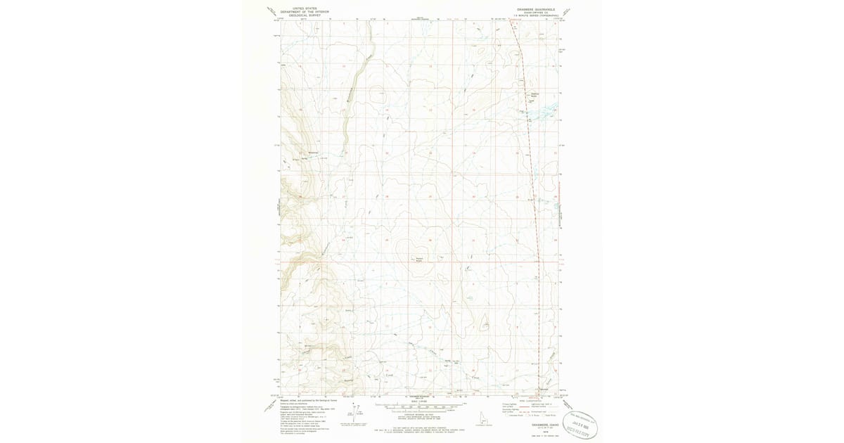1979 Map of Grasmere, Owyhee County, ID — High-Res | Pastmaps