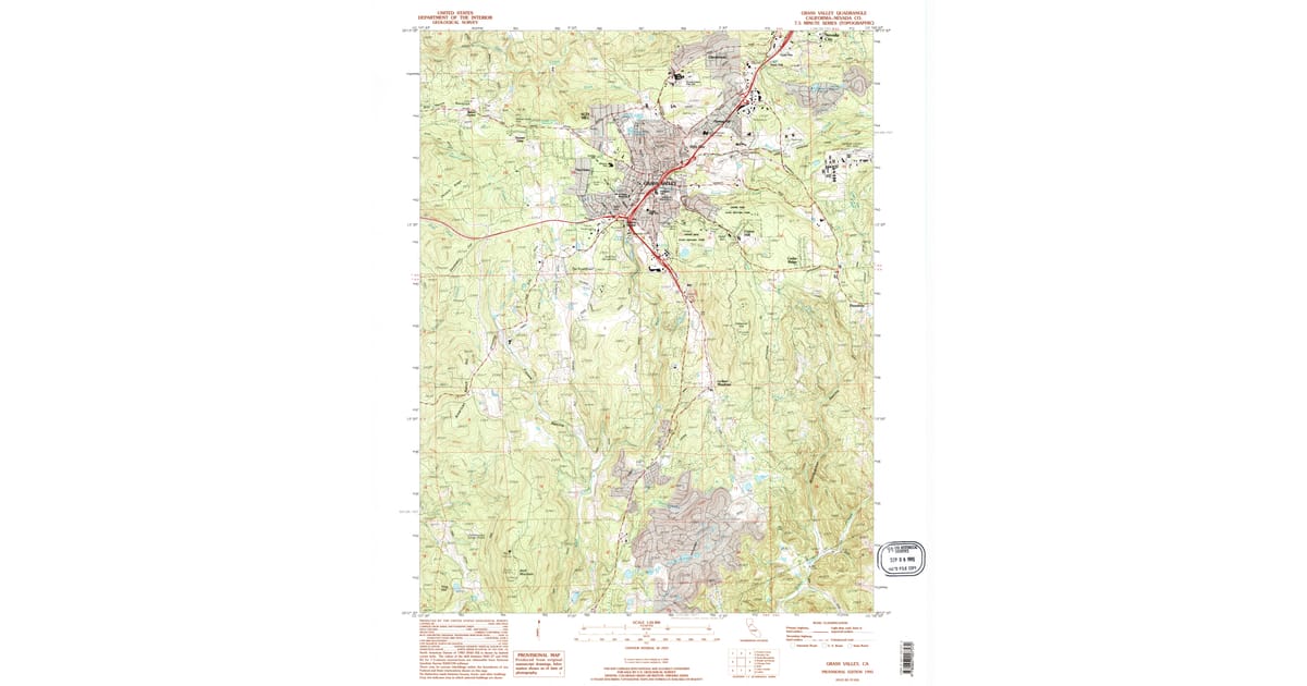 1995 Map of Grass Valley, CA — High-Res | Pastmaps