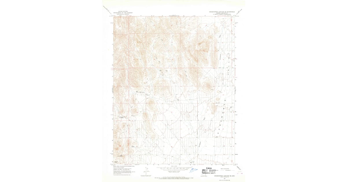 1967 Map of Grasshopper Junction SE, Mohave County, AZ — High-Res ...