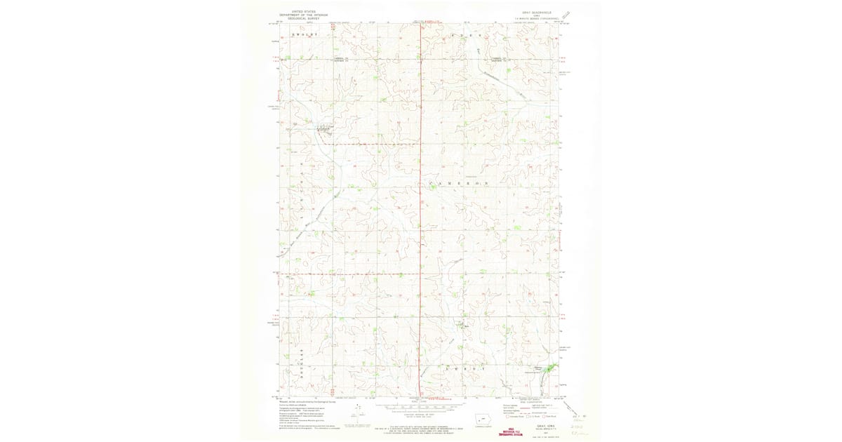 1971 Map of Gray, IA — High-Res | Pastmaps