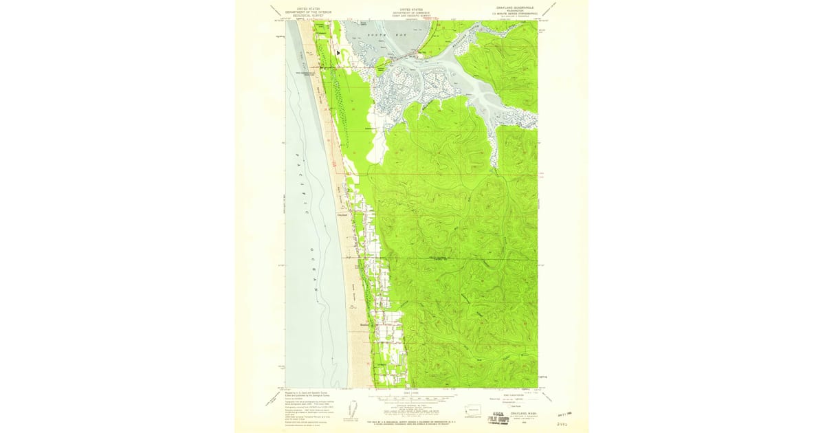 1956 Map of Grayland, WA — High-Res | Pastmaps