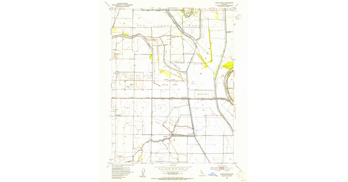 1953 Map of Grays Bend, Yolo County, CA — High-Res | Pastmaps