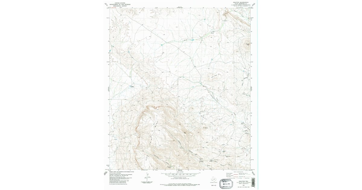 1983 Map of Graytop, Brewster County, TX — High-Res | Pastmaps