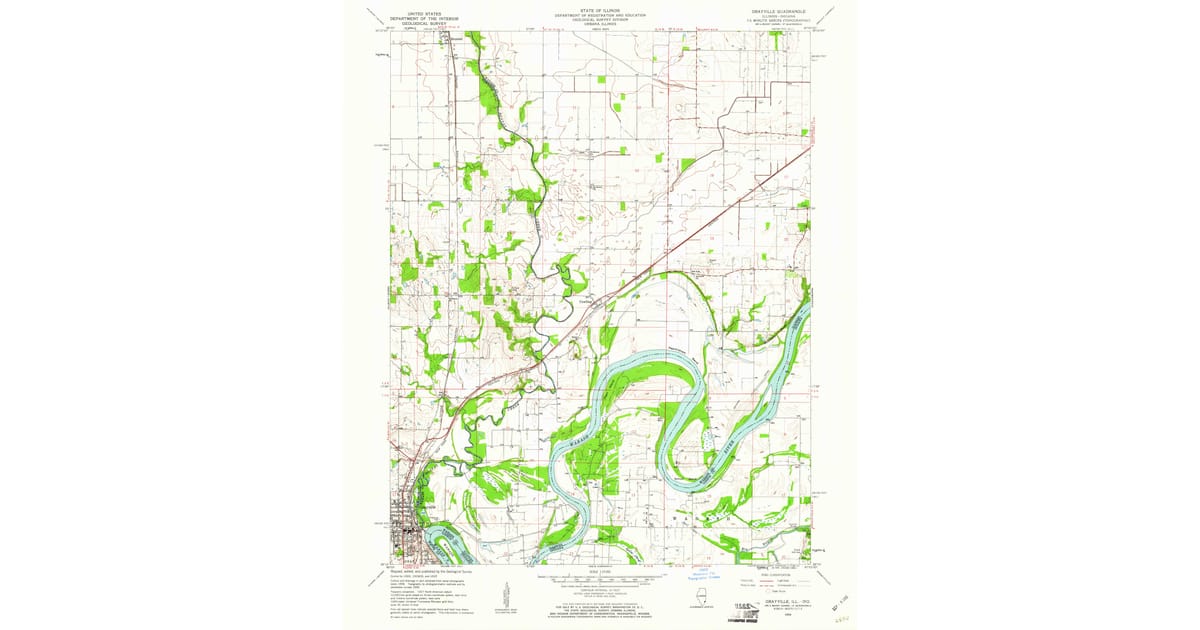 1959 Map of Grayville, IL — High-Res | Pastmaps