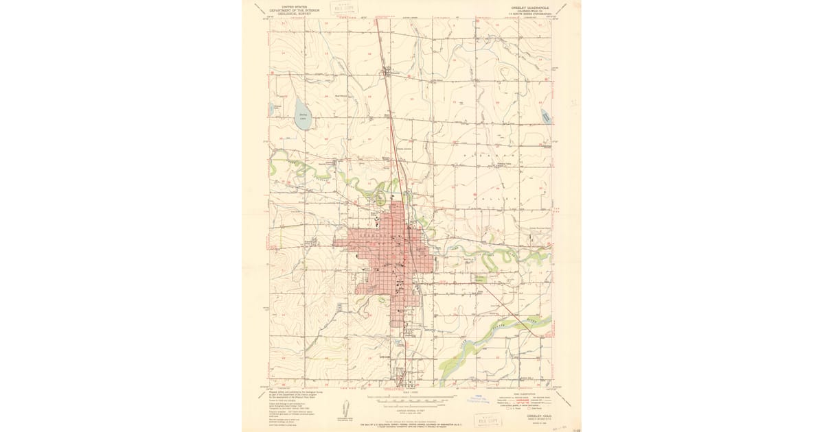 1950 Map of Greeley, CO — High-Res | Pastmaps