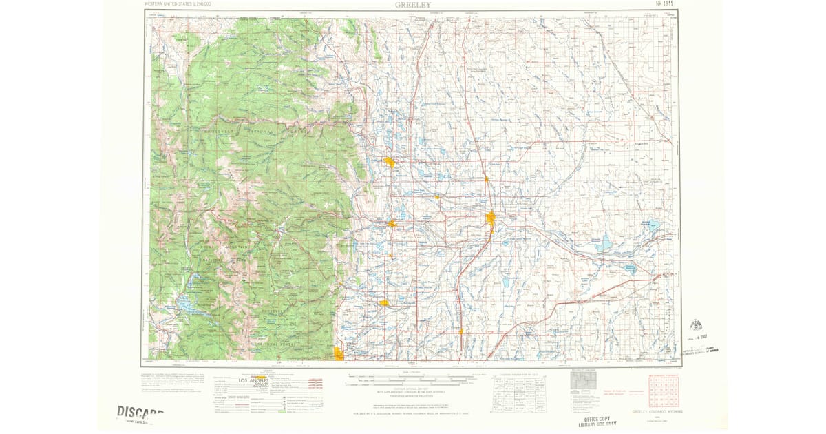 1950s Maps of Ward, CO | Pastmaps