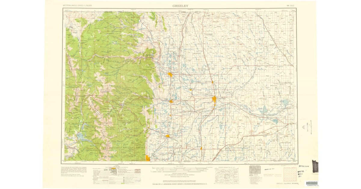 1958 Map of Greeley, CO — High-Res | Pastmaps
