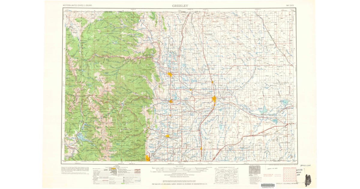 1964 Map of Greeley, CO — High-Res | Pastmaps