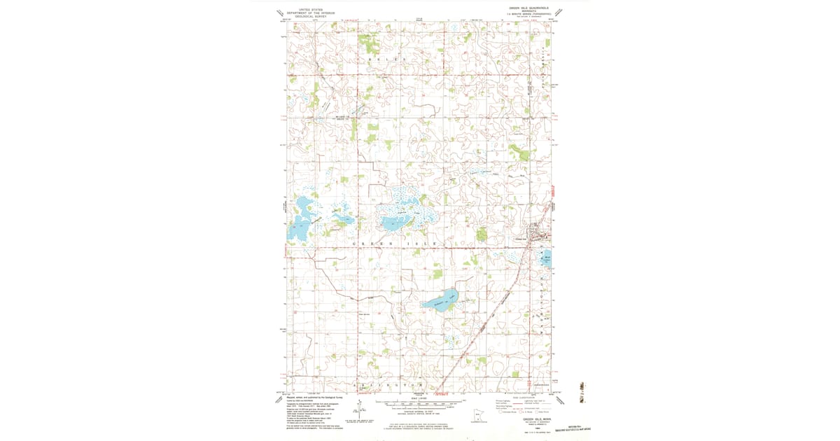 1982 Map of Green Isle, MN — High-Res | Pastmaps