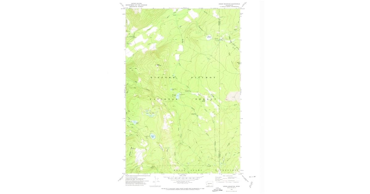 1970 Map of Green Mountain, Skamania County, WA — High-Res | Pastmaps