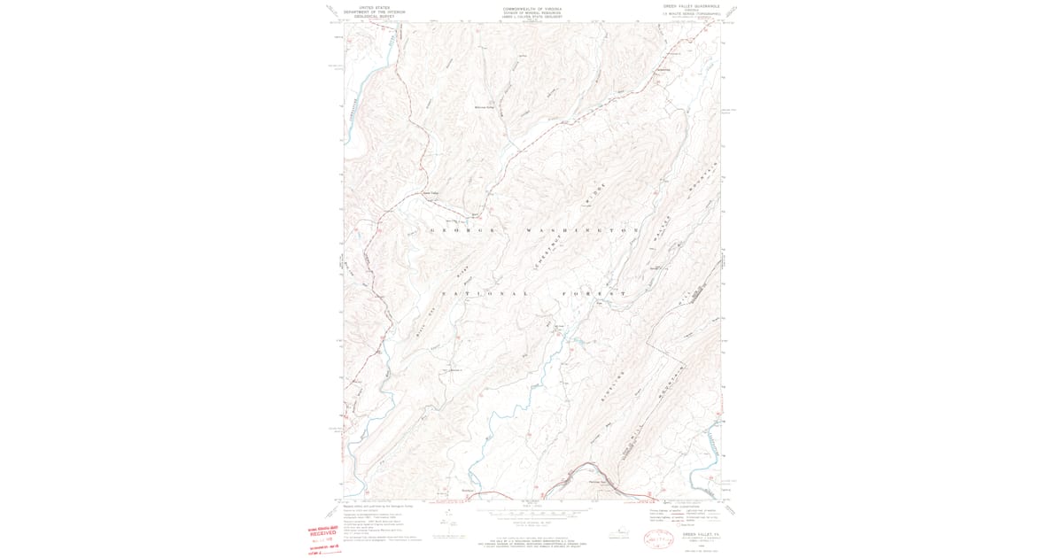 1969 Map of Green Valley, Bath County, VA — High-Res | Pastmaps