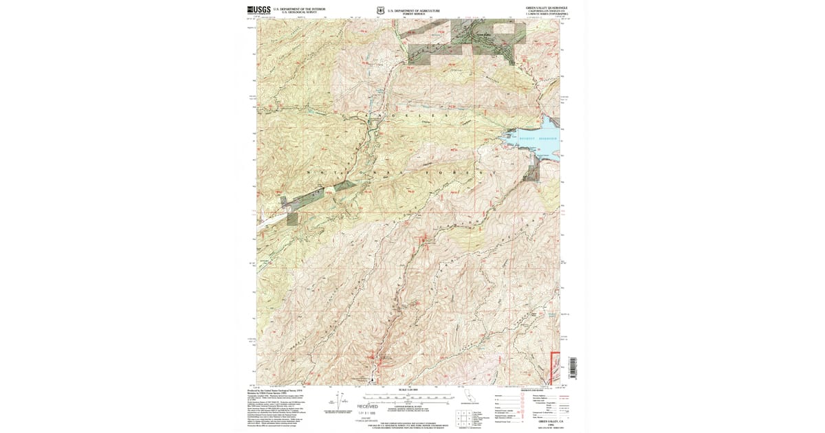 1995 Map of Green Valley, Los Angeles County, CA — High-Res | Pastmaps