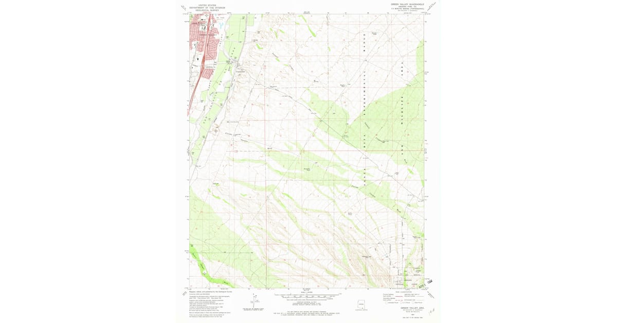 1981 Map of Green Valley, AZ — High-Res | Pastmaps