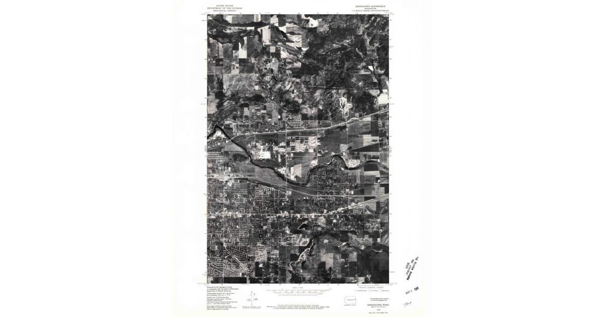 1978 Map of Greenacres, Spokane County, WA — High-Res | Pastmaps