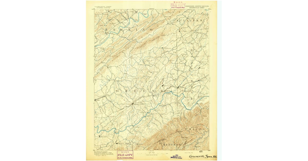 Old Maps of Mitchell Springs, TN for Hiking & Exploration | Pastmaps