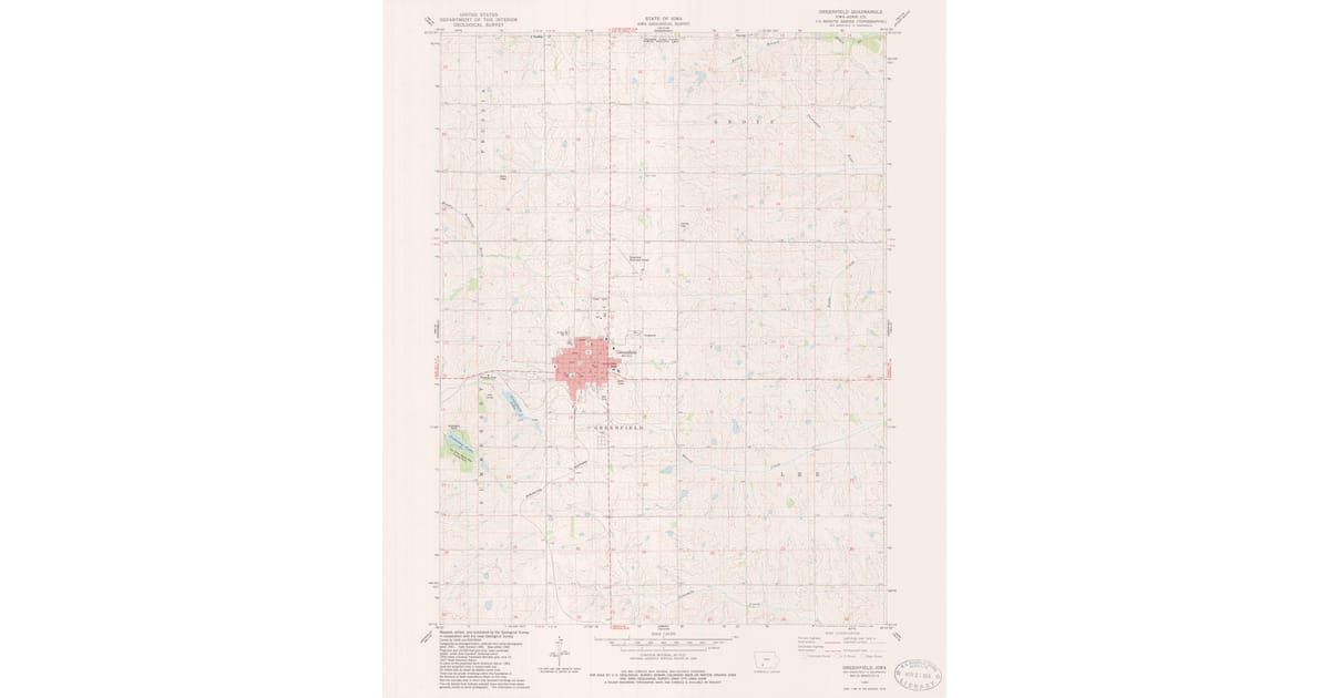 1983 Map of Greenfield, IA — High-Res | Pastmaps