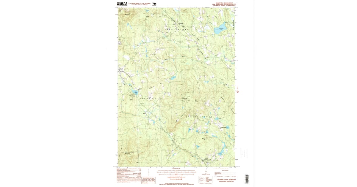 1995 Map of Greenfield, Hillsborough County, NH — High-Res | Pastmaps