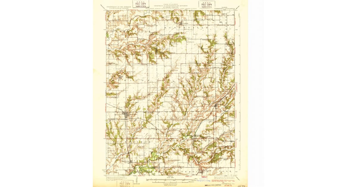 Old Maps of Chesterfield, IL for Academic Research | Pastmaps