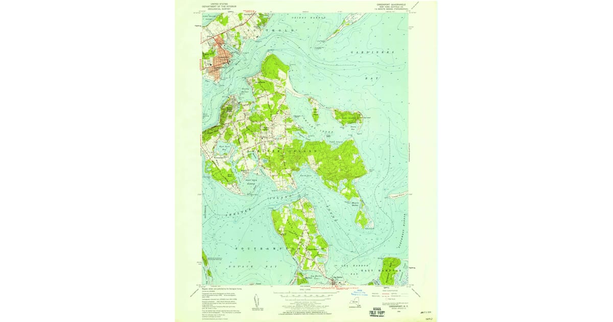 1950s Maps of Hay Beach, Shelter Island Heights | Pastmaps