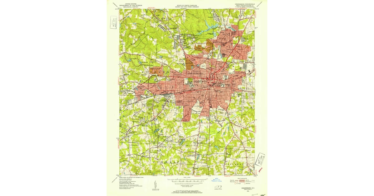 1950s Maps of Carriage Hills, Greensboro | Pastmaps