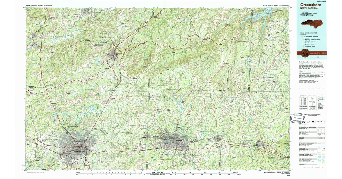 1980s Maps of Oak Ridge, NC | Pastmaps