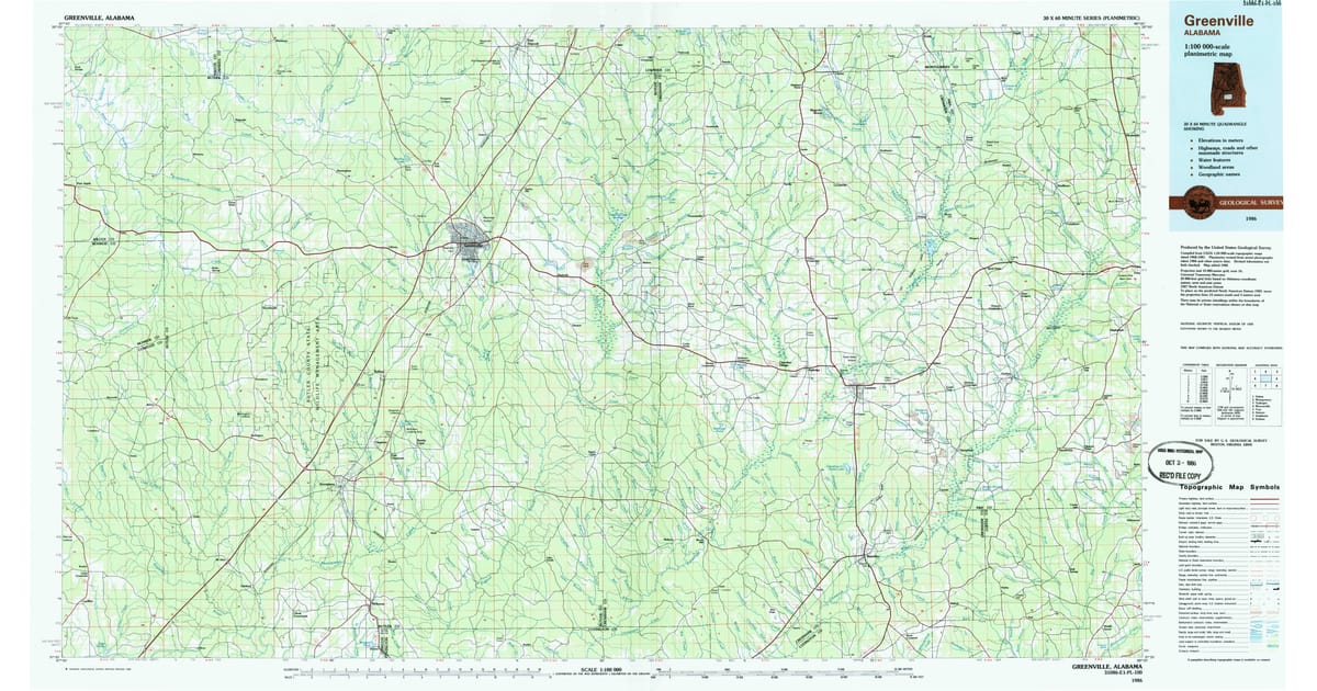 1980s Maps of Greenville, AL | Pastmaps