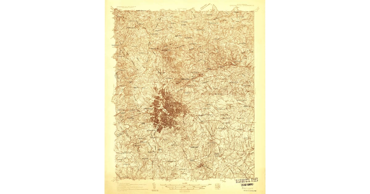 Old Maps of The Meadow at Blue Ridge Plantation, Greer for Genealogy ...