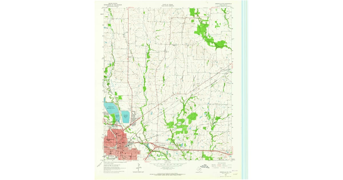 1963 Map of Greenville NE, Hunt County, TX — High-Res | Pastmaps