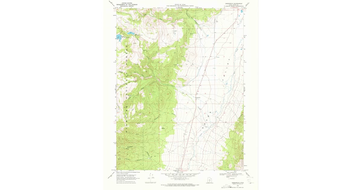 1969 Map of Greenwich, Piute County, UT — High-Res | Pastmaps