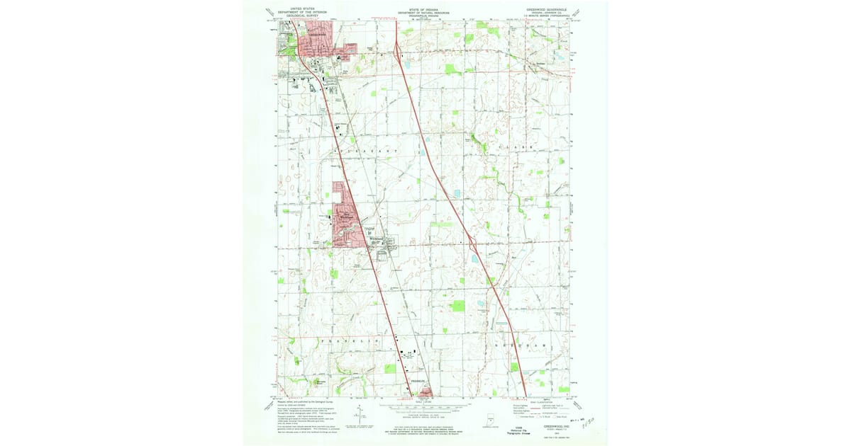 1973 Map of Greenwood, IN — High-Res | Pastmaps