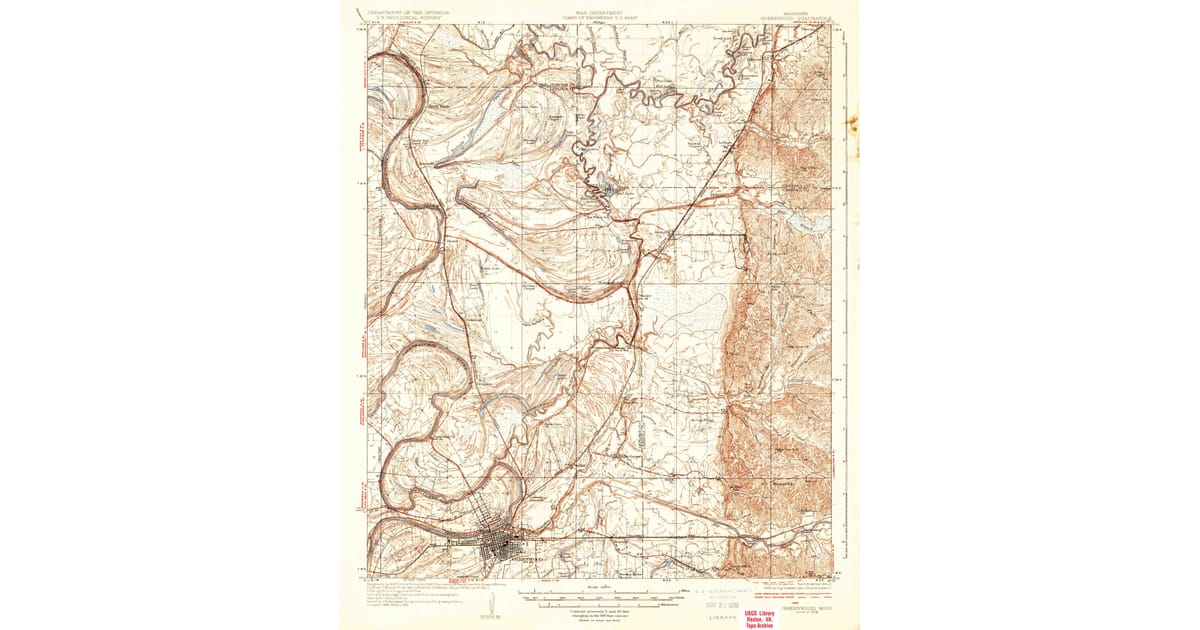 1936 Map of Greenwood, MS — High-Res | Pastmaps