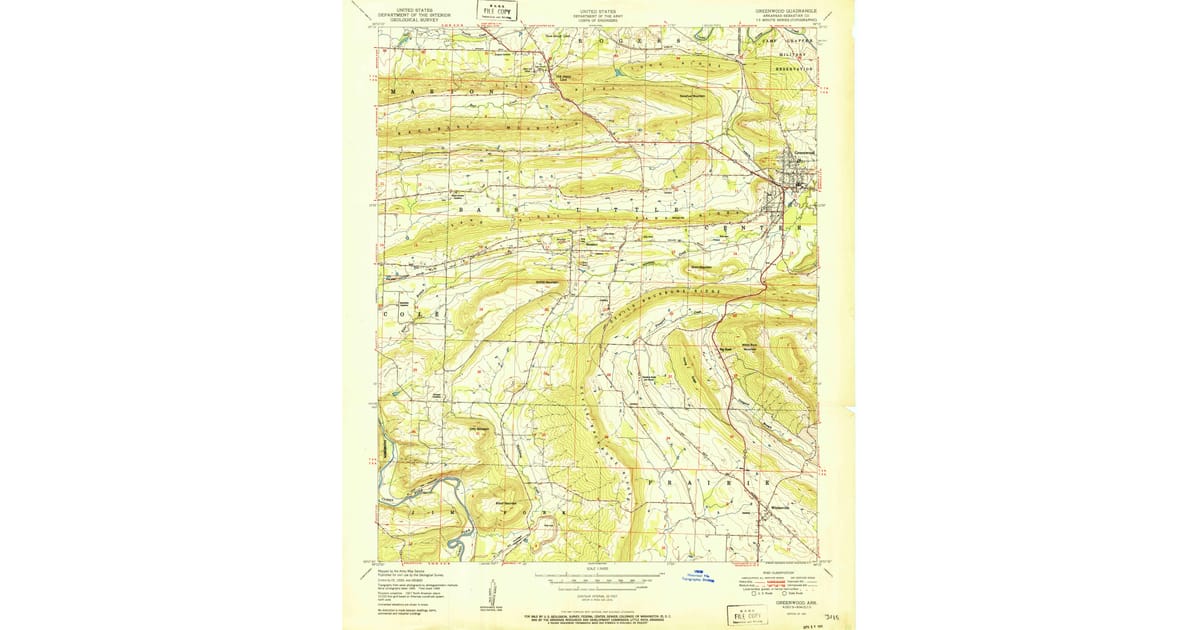 1950s Maps of Big Rock, AR | Pastmaps