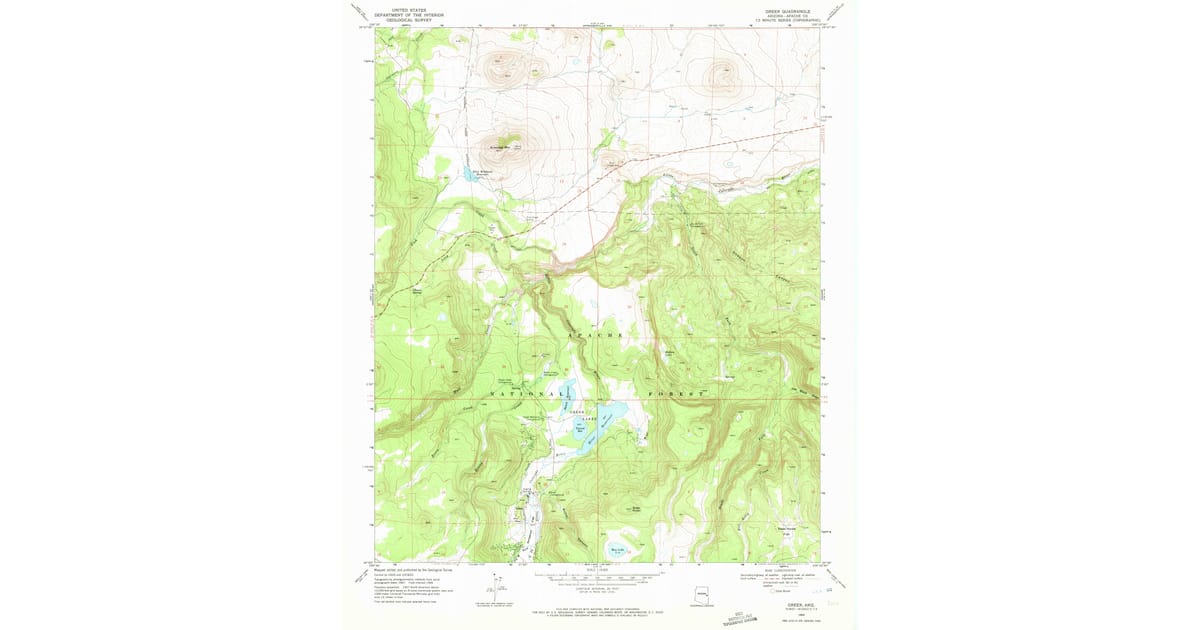 1969 Map of Greer, AZ — High-Res | Pastmaps