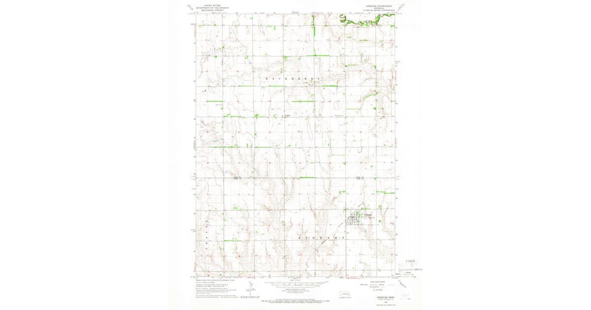 1965 Map of Gresham, NE — High-Res | Pastmaps