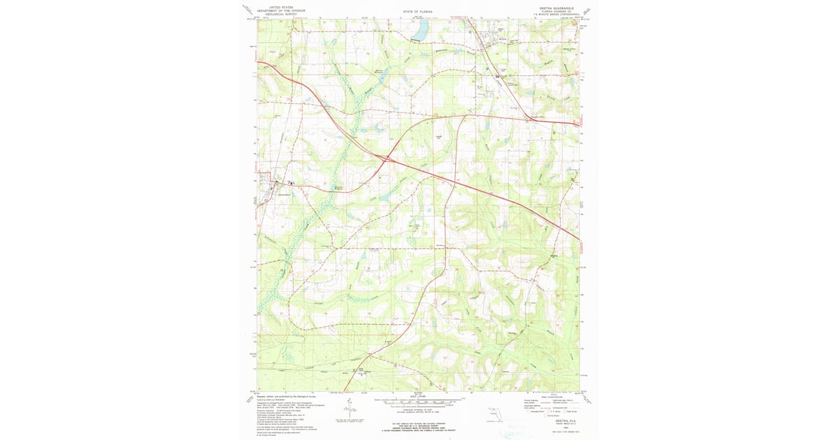 1980s Maps of Douglas City, FL | Pastmaps