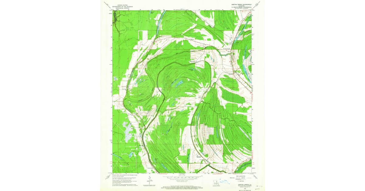 1960s Maps of Gretna Green, LA | Pastmaps