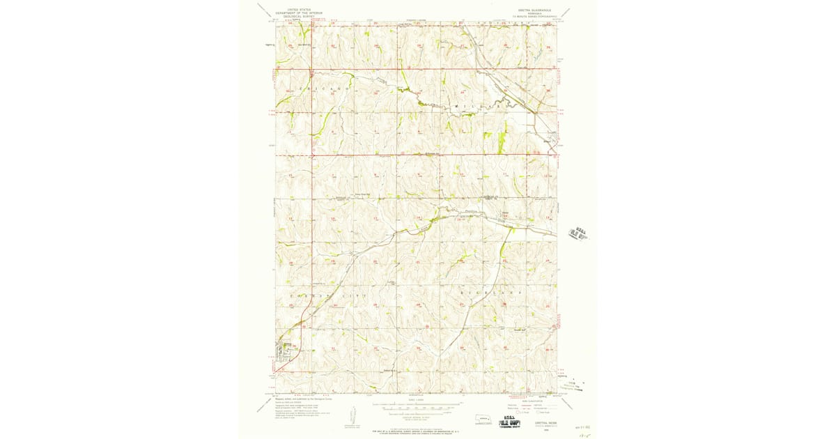 1956 Map of Gretna, NE — High-Res | Pastmaps
