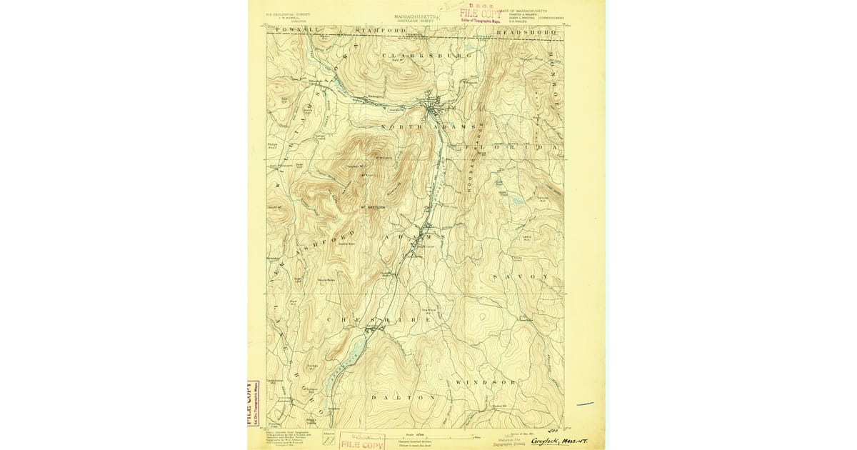 1891 Map of Greylock, Berkshire County, MA — High-Res | Pastmaps