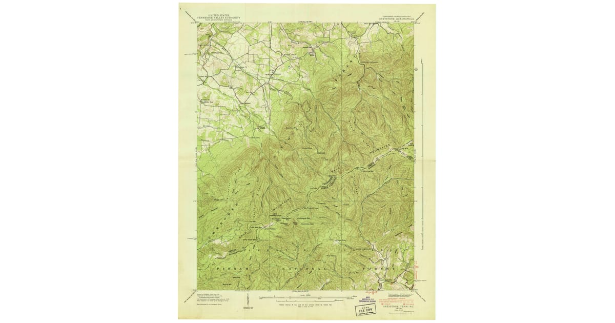 1939 Map of Greystone, Greene County, TN — High-Res | Pastmaps