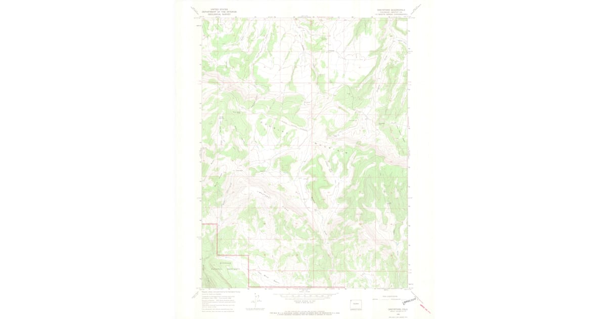 1966 Map of Greystone, Moffat County, CO — High-Res | Pastmaps