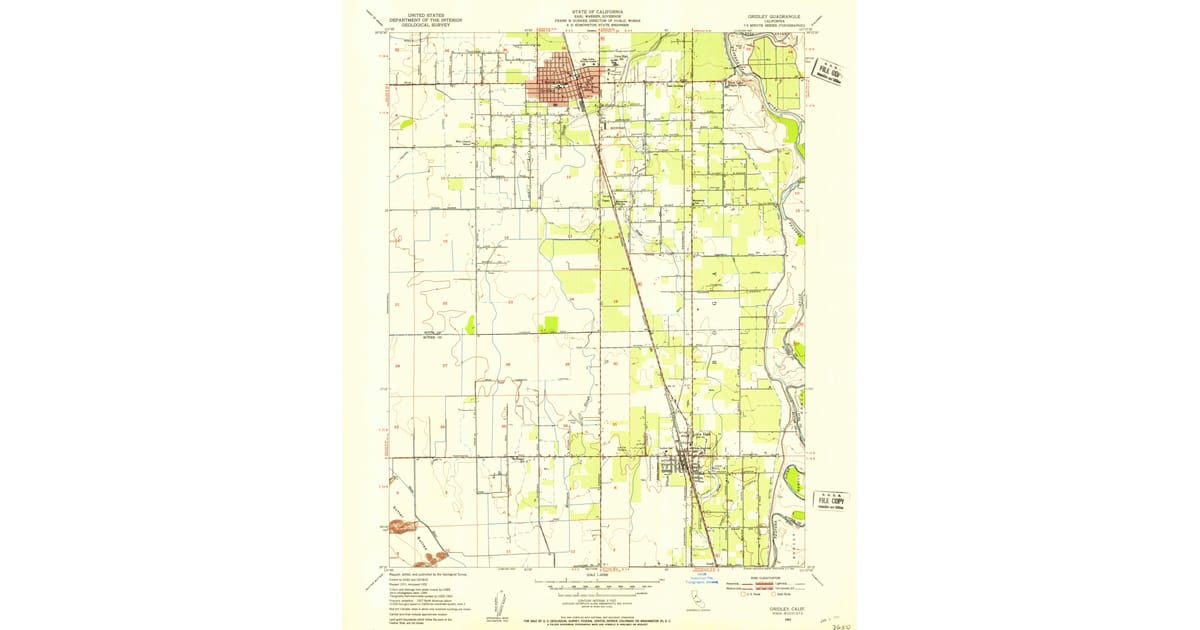 1952 Map of Gridley, CA — High-Res | Pastmaps