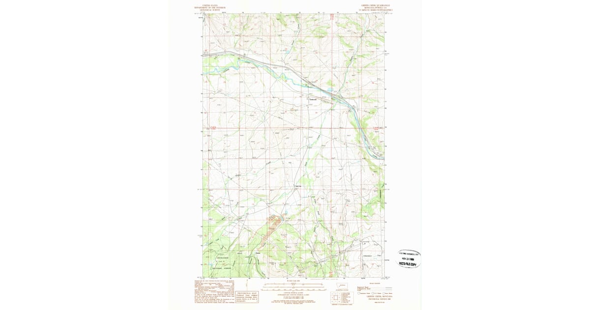 1989 Map of Griffin Creek, Powell County, MT — High-Res | Pastmaps