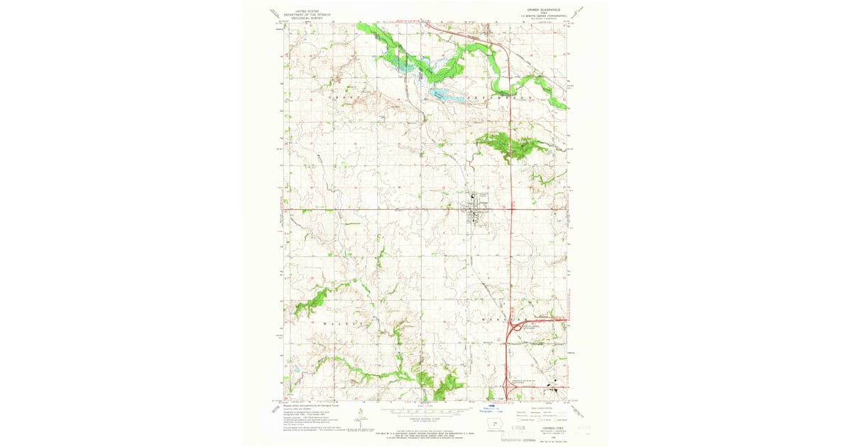 1965 Map of Grimes, IA — High-Res | Pastmaps