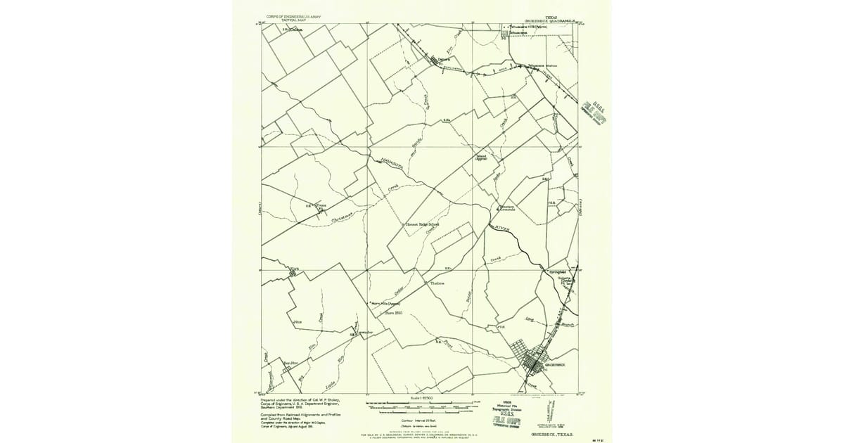 1957 Map of Groesbeck, TX — High-Res | Pastmaps
